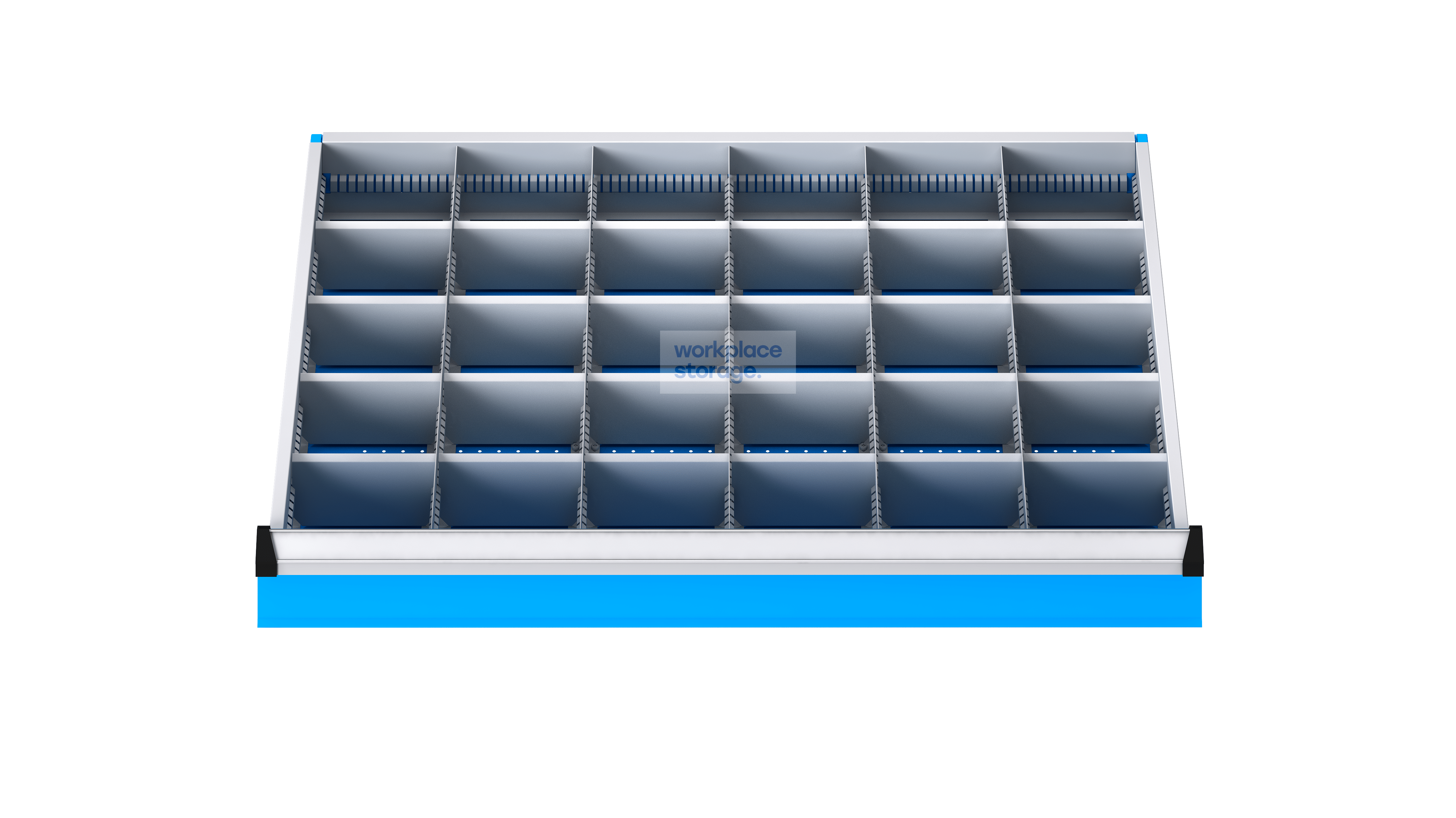 30 Compartment Adjustable Metal Divider Kit for 75mm High Drawer Face ...